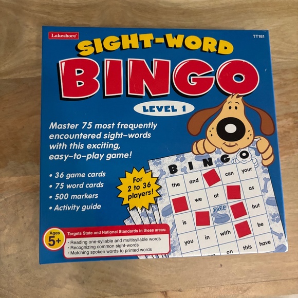 Lakeshore | Toys | Lakeshore Sight Word Bingo Level One | Poshmark